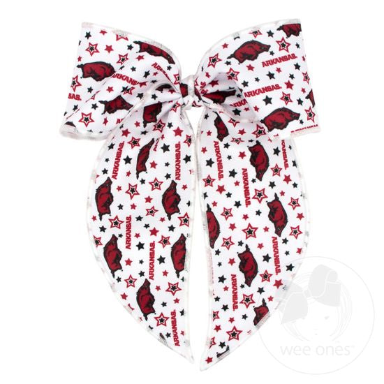 Razorback Star Print Fabric Bow – Simply Sweet Kids